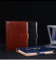 China Simple Business Leather Notebook Gift Set with 5 Loose-leaf Notebook and Diary Notebook for sale