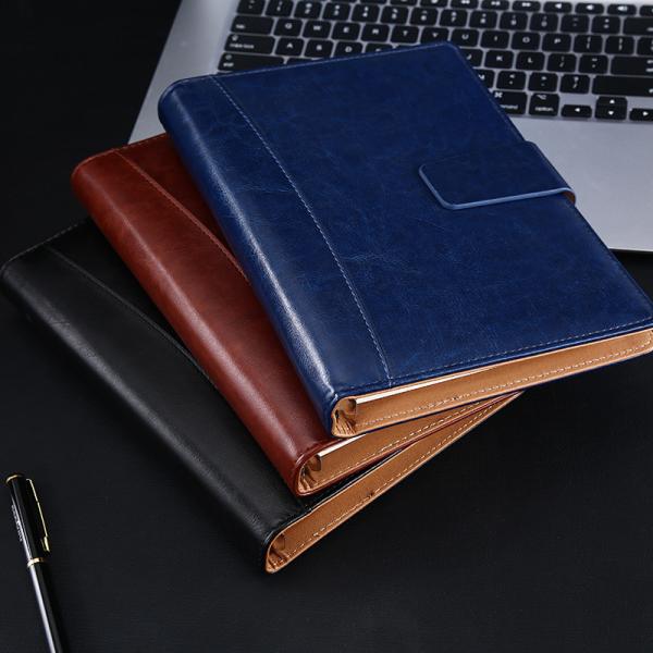 Quality Simple Business Leather Notebook Gift Set with 5 Loose-leaf Notebook and Diary for sale