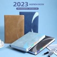 China 100 Sheets Inner Pages A5 Diary Leather Journal Hardcover Planner Printed Notebook for sale