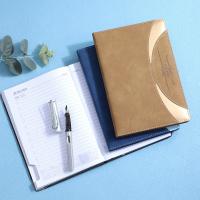 China 100 Sheets Inner Pages A5 Diary Leather Journal Hardcover Planner Printed Notebook for sale