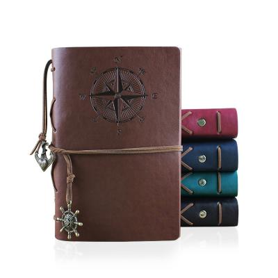 Cina Copertina in pelle imitazione A5 A6 Brown Kraft Notebook con pianificatore giornaliero settimanale mensile in vendita