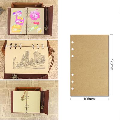 Cina Copertina in pelle imitazione A5 A6 Brown Kraft Notebook con pianificatore giornaliero settimanale mensile in vendita