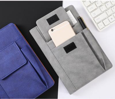 Cina Giornale di ufficio in pelle A5 PU stampato con portapenna e tasca per telefono in vendita