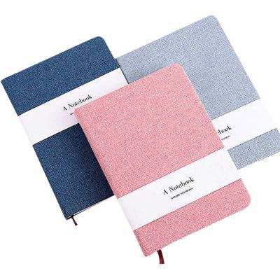 Cina 2022 Custom Linen Notebook Book Cloth Fabric Diary A6 Pagine bianche/rifinite Copertina in pelle in vendita