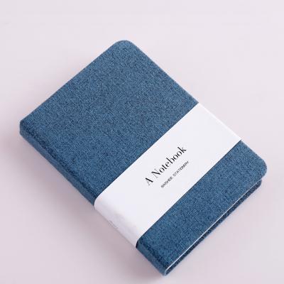 Cina 2022 Custom Linen Notebook Book Cloth Fabric Diary A6 Pagine bianche/rifinite Copertina in pelle in vendita