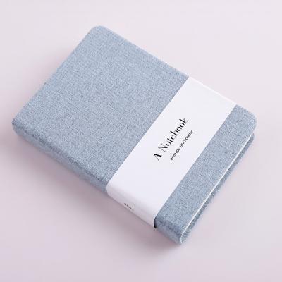 Cina 2022 Custom Linen Notebook Book Cloth Fabric Diary A6 Pagine bianche/rifinite Copertina in pelle in vendita