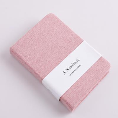 Cina 2022 Custom Linen Notebook Book Cloth Fabric Diary A6 Pagine bianche/rifinite Copertina in pelle in vendita