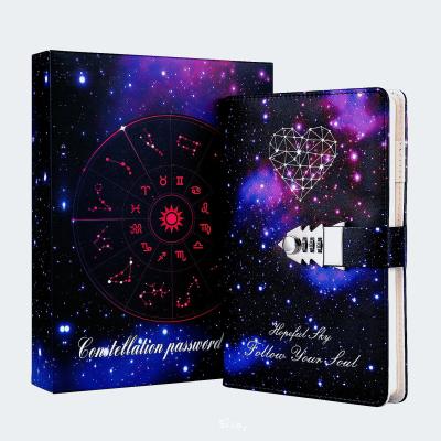 Cina 2022 Catch Leather Lock Journal Scrittura Schedule Notebook Per Studenti 12 Constellation in vendita