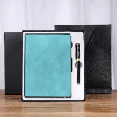 Cina Scatola regalo aziendale Notebook in pelle morbida A5 spessito con blocco note personalizzato in vendita