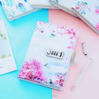 China Custom Personal Diary With Lock Code Thick Notepad Leather Office School Supplies Notebook for sale