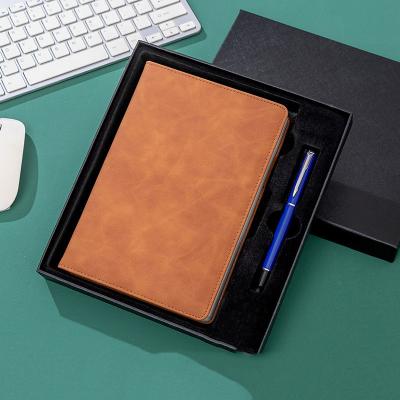 Cina Set di quaderni in pelle Set di quaderni e penne personalizzati per la promozione di regali per ufficio aziendale in vendita