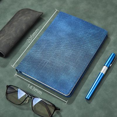 Cina Logo personalizzato A5 cuoio Business Office Stationery cucitura Binding Notepad Gift Box Set in vendita