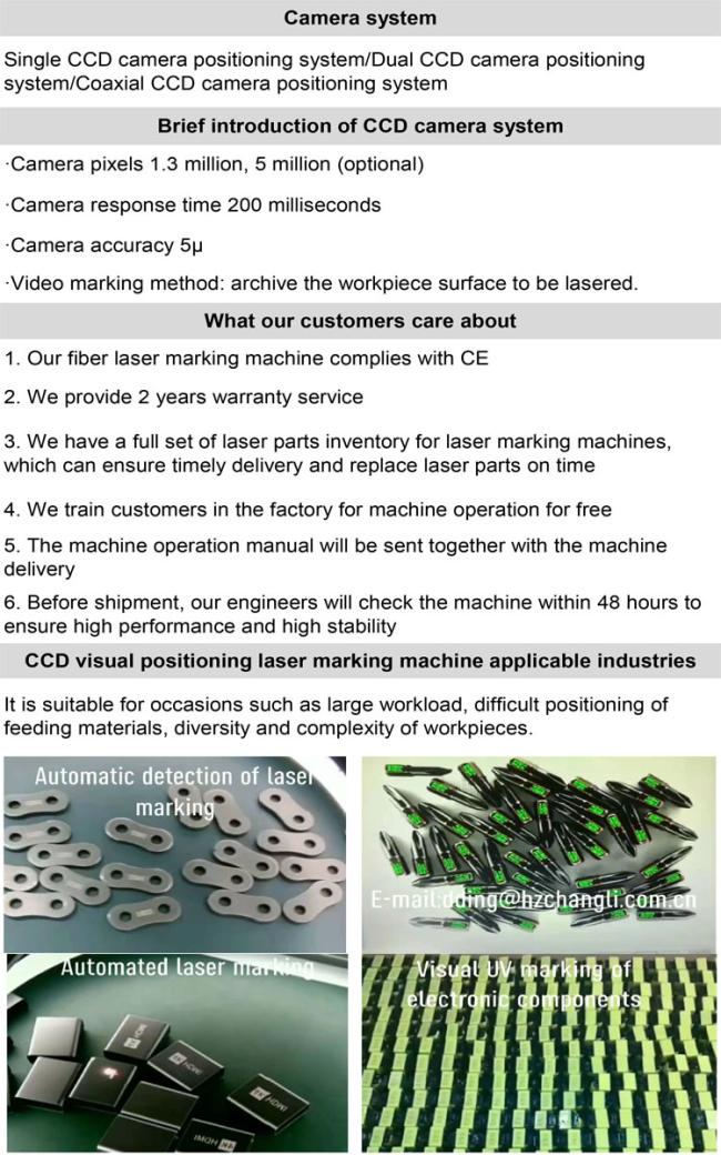 Visual positioning detection system electronic components laser marking automatic laser marking machine