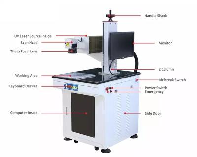 China Metal 80KHZ 3D Laser Engraving Machine , BCX 50 Watt Fiber Laser Engraver for sale