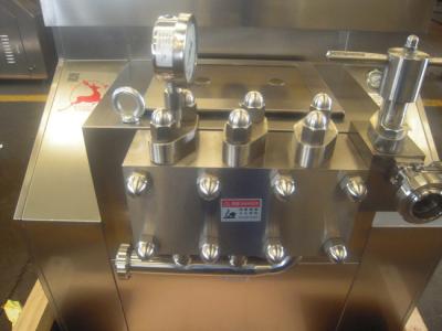 China Diaphragm Type 3 Plunger 75Mpa Sanitary Dairy Homogenizer for sale