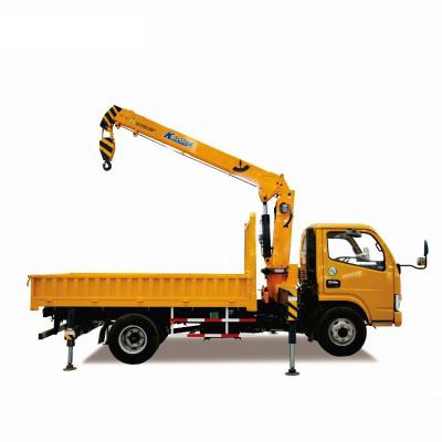 China Mini 3 Ton Truck Mounted Crane 1500 Kg Weight With Hydraulic Pump Straight Boom for sale