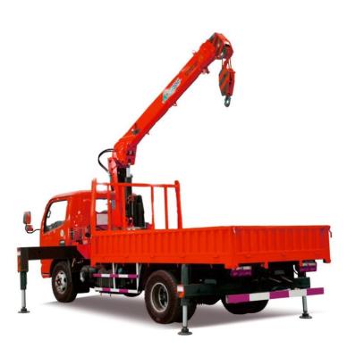 China Truck met kraan 3 ton Telescopische boom Kleine vrachtwagen gemonteerde kraan te koop Te koop