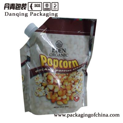 Cina Sacchetto di plastica trasparente stampato abitudine del popcorn, Stan sul sacchetto con il grande becco di dimensione, Doypack con il becco in vendita