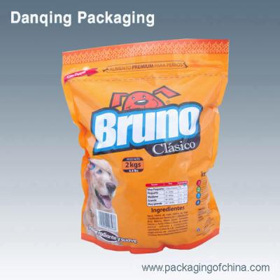 Cina l'alimento per animali domestici che imballa, sta sul sacchetto con la chiusura lampo risigillabile, borsa d'imballaggio dell'alimento per animali domestici del doypack in vendita