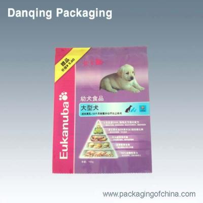 China Bolsa lateral modificada para requisitos particulares del sello 3, bolsos de empaquetado del alimento para animales con las muescas abiertas en venta
