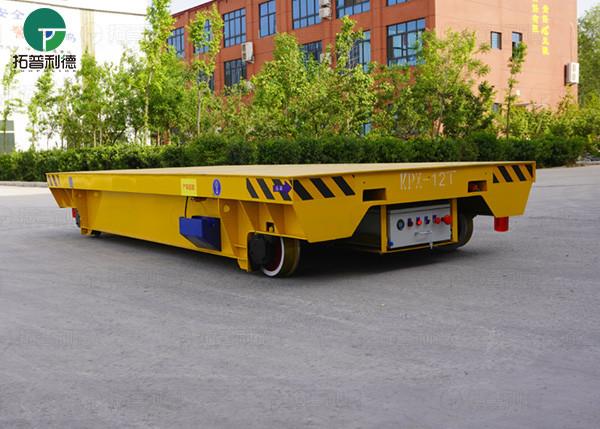 Battery Power Material Transfer Motorized Cart Moving On Track