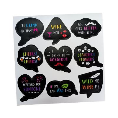 중국 비닐 사용자 지정 텍스트 인쇄된 방수 라벨 스티커 PVC는 로고를 다이 컷합니다 판매용