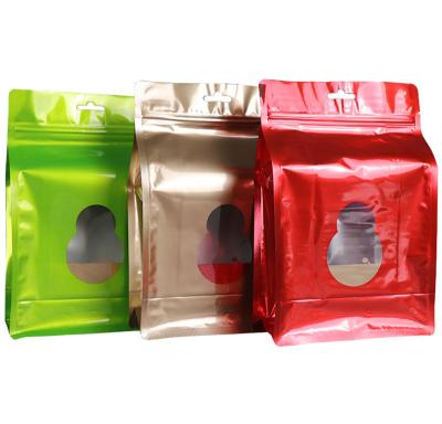 China Saco ziplock de folha de alumínio de oito lados plástico resselável embalagem de alimentos à venda