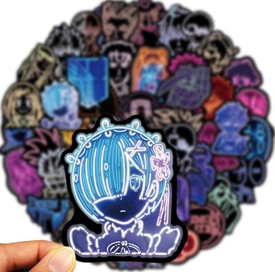China Gepersonaliseerde Neon PVC Kiss Cut Stickers Decals voor thuisbagage Te koop