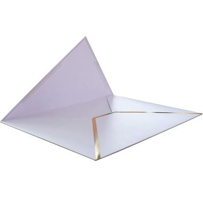 China Custom White Design Logo Wedding Invitation Envelope With Gold Foil Edge Line for sale