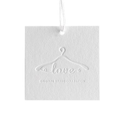 China Logo Printing Clothing Label Paper Card Hang Tags With Cotton String for sale