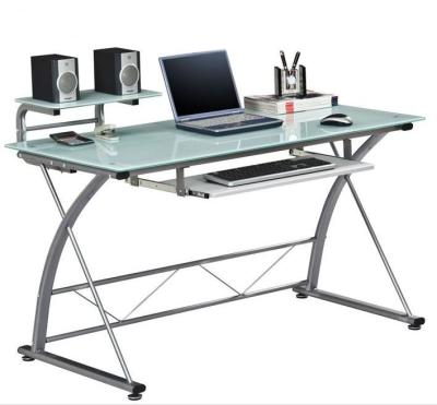 China Stainless Steel Tube Modern Glass Laptop Desk with CEC , FSC , SGS , ISTA DX-G018 for sale