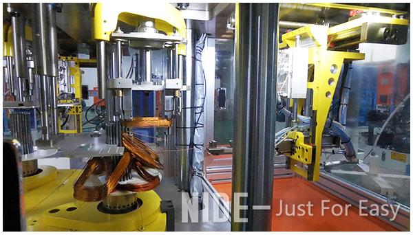 3 phase motor stator coil winding and insertion machine