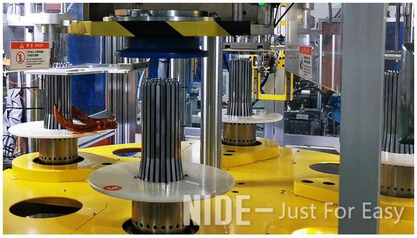 Automatic genereator motor stator winding and inserting machine