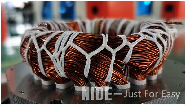 Automatic stator coil lacing machine
