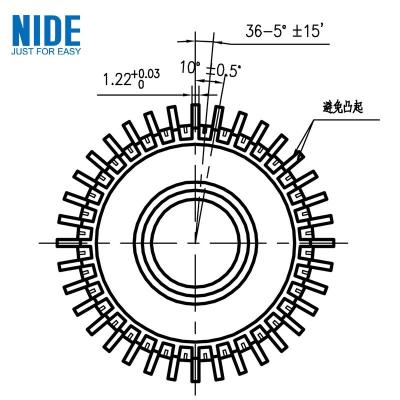China comutador de armadura 15,1 x 40,5 x 28mm do gancho do motor da C.C. do segmento 36P à venda