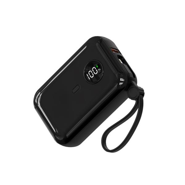 PD22.5W Universal Power Bank Fast Charging With Built In PD20W Type C Cable