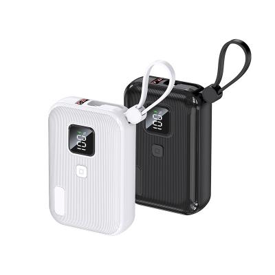China 10000mAh lichtgewicht Mini Power Bank Draadloos opladen Type C voor On the go gemak Te koop