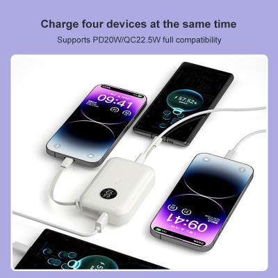 China Universal Compatibility Mini Power Bank With Lightning Cable for sale