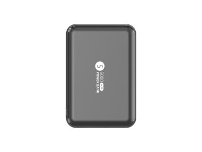 China VO-graad brandwerend Slim powerbank 5000mah met 5W 7.5W draadloze uitgang Te koop