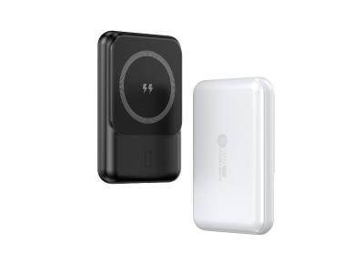 China Banco de energia de ímã sem fio 5000mah Bateria de polímero Li Carregamento 12V-1.67A Saída ABS PC à prova de fogo à venda