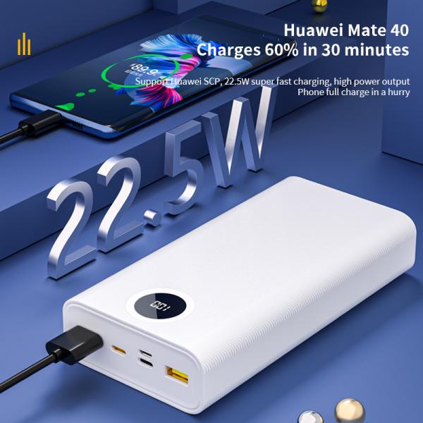 30000mAh Power Bank with PD22.5W Output Led Indicator and Overcharge Protection
