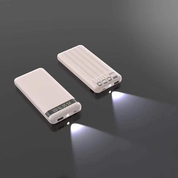 Quality White Built In Cable Power Bank 10000mah With PD22.5W Output for sale