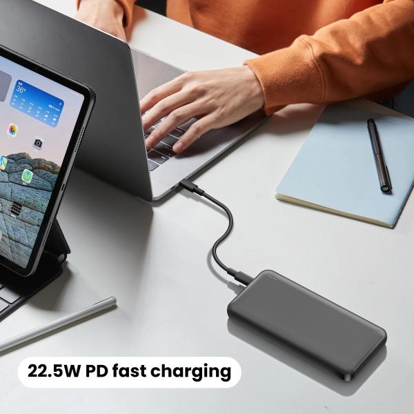 Portable Charger, 1 USB-C Power Bank 10000mAh 1 USB-C Port and 2 USB-A Ports