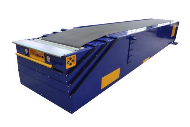 Telscopic belt conveyor hydraulic trucking loading warehuse loading