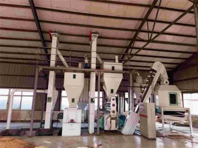 China 500kg/h 1t/h 2t/h Automatic Poultry Feed Pellet Production Line / Pellet Plant Small Manufacturing Machines Linea Produccion Pellets Alimentos Cerdos for sale