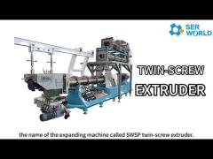 Double Screw Fish Feed Production Puffing Machine Animal Feed Production Equipment