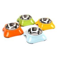 Quality Environmental Friendly Fashion Design Double Bamboo Fiber Pet Bowl for sale
