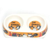 Quality Environmental Friendly Fashion Design Double Bio Bamboo Fiber Pet Bowl for sale