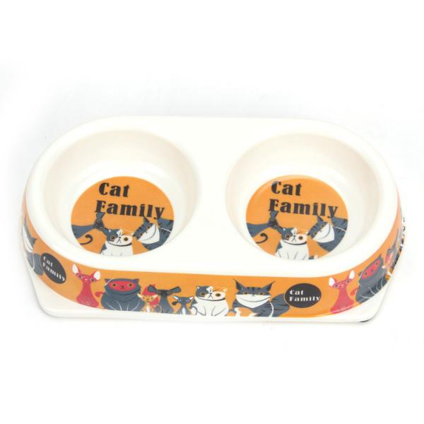Quality Environmental Friendly Fashion Design Double Bio Bamboo Fiber Pet Bowl for sale