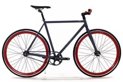 China Track 6 Matte Red Alloy Single Speed Road Cycles Bicycle Fixie for sale